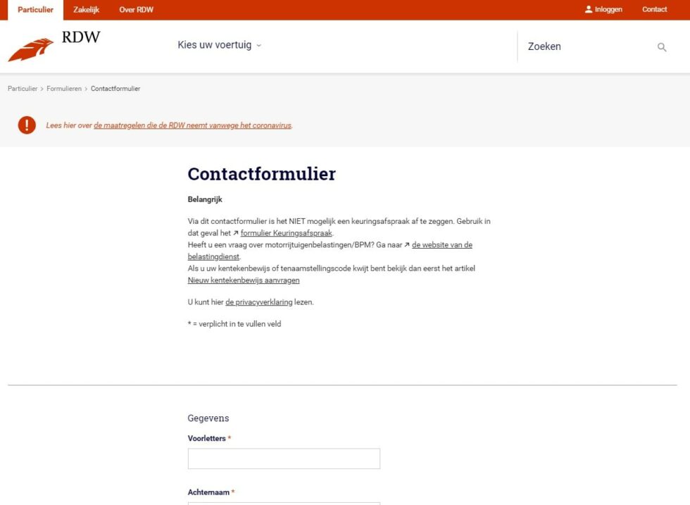 Hoe kunt u contact opnemen met RDW Klantenservice - Nummerinformatiedienst
