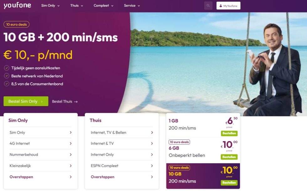 Сontact Youfone | Bel ☎ [ 0906-1516 ] telefoonnummer, promoties, mijn ...