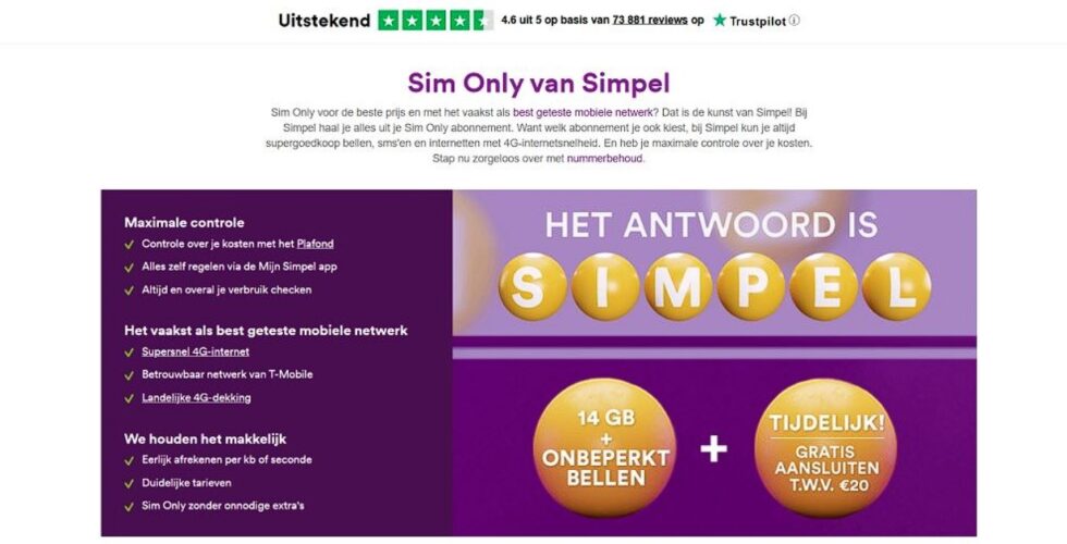 Op zoek naar de Simpel contact? Alle contacten vind je hier